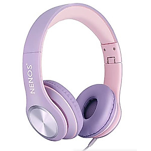Nenos Kids Headphones Volume Limited Over Ear Headphones for Kids Headphones for Children Boys Girls Toddler Ideal for Tablet, Smartphone, Laptop Headset for School, Travel