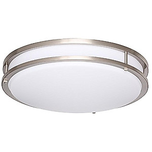 Hampton Bay DC016LED 16" Brushed Nickel LED Round Flush Mount