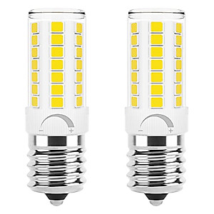 E17 Led Bulb Microwave Oven Light, Over Stove Appliance Replacement 40W Incandescent for Refrigerator, Range Hood, Dimmable, 120V 5W 450LM Daylight White 6000K, E17 Intermediate Base, Pack of 2