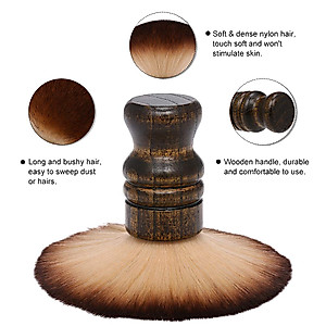 Large Neck Duster Brush Anself Soft Barber Face Cleaning Hairbrush Nylon Hair Wooden Handle Cutting Kits
