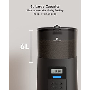 PETLIBRO Automatic Dog Feeder 6L Auto Dry Food Dispenser for Large Breed with Lock Lid for Naughty Pet, Timed Cat Feeder Low Food LED Indication with Anti-Clog Design Up to 50 Portion & 6 Meals Daily