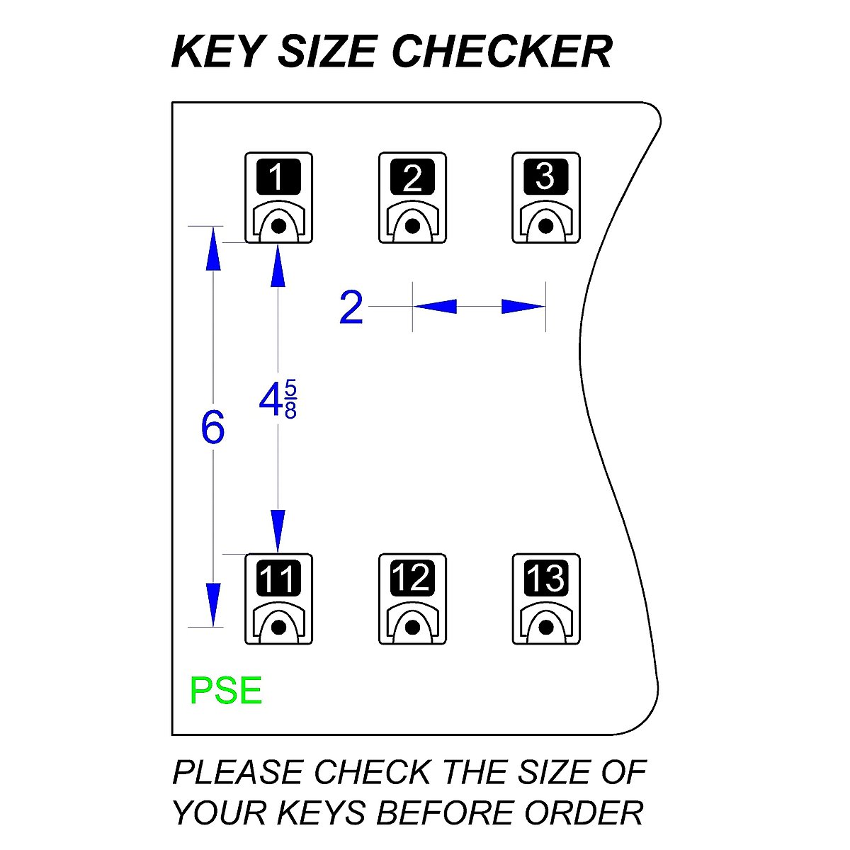 KEYSTAND # 60PGE, 60 Extra Space Numbered Hooks for Car Keys with Remote Control (60 Sets of Tag & Ring Included)