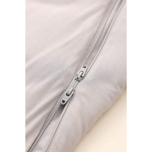 Unisex Baby Viscose from Bamboo Sleep Sack 1.0 TOG Sleeping Bag Infant Boys Girls Wearable Blankets (Grey, 6-18 Months)