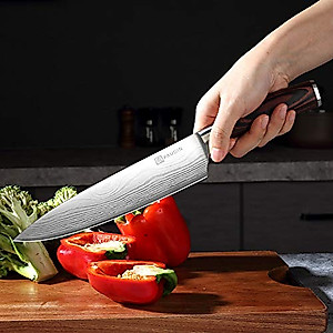 PAUDIN Chef's Knife, Santoku Knife and Utility Knife