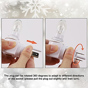 Hausse Christmas Gnome Night Light, Decorative Ceramic Santa Wear Xmas Tree Hat Nightlight for Kids, Multicolor Bulbs & 360 Degree Swivel Plug with On/Off Switch for Home Bathroom Bedroom Decor