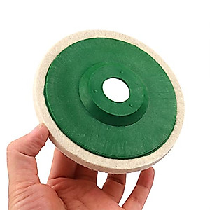 ATOPLEE Wool Polishing Wheel Disc,10pcs 5" x 7/8" Arbor Buffing Wheel for Angle Grinder,Wool Felt Polishing Wheel for Metal,Marble,Wood（Hole Diameter:22mm）