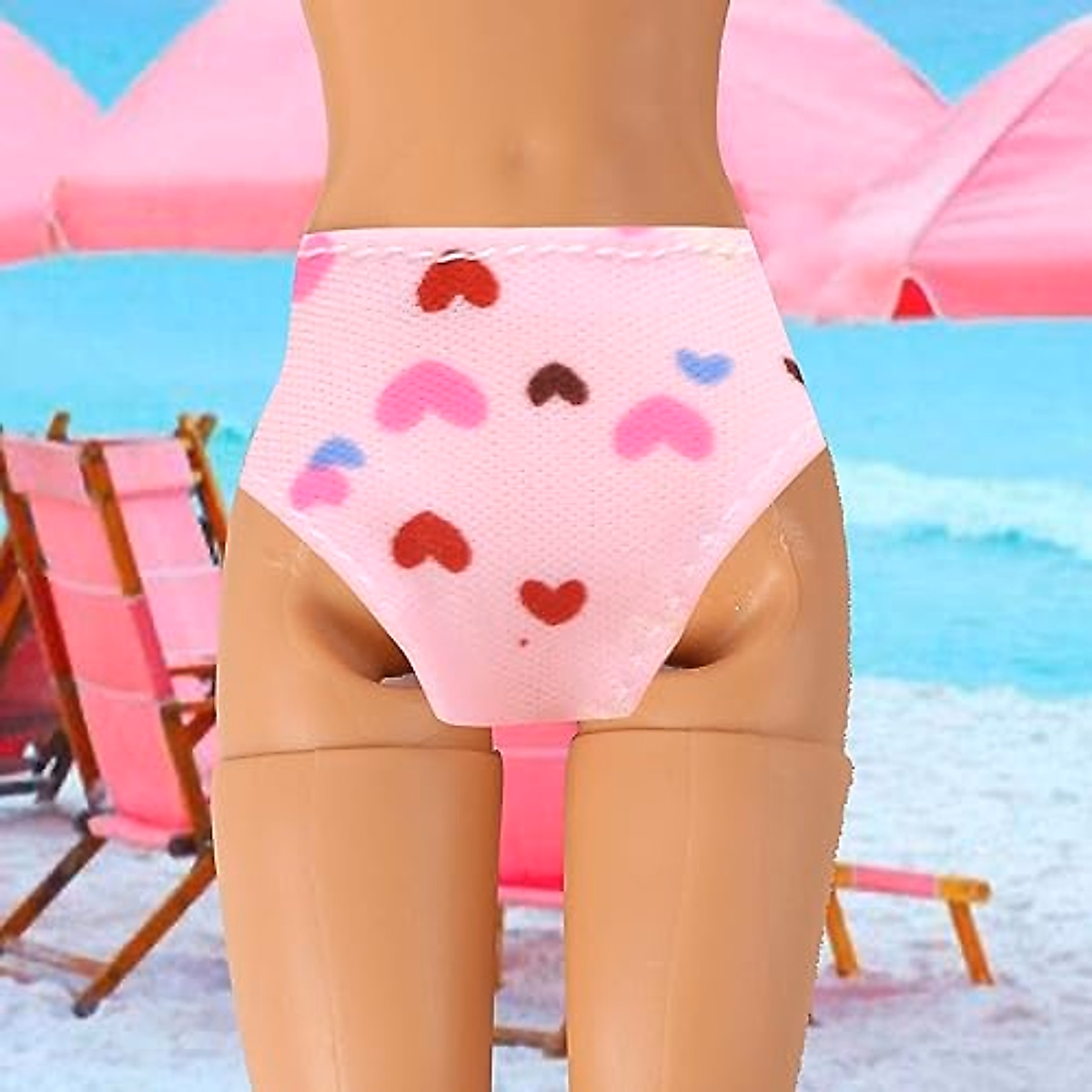 Colorful Doll Underwell Set Clothes Barbie Underpants - Suitable for 11.5 inch Barbie Doll Accessories Solid Print Stripes Random 30 Pieces