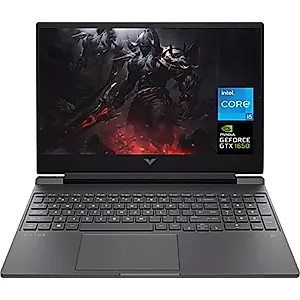 HP Victus Gaming Laptop 2023 Newest, 15.6" FHD 144 Hz Display, 12th Gen Intel Core i5-12450H, 16GB RAM, 512GB SSD, NVIDIA GeForce GTX 1650 Graphics, Wi-Fi 6, Windows 11 Home, Bundle with Cefesfy