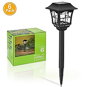6 Pack Solar Lights Outdoor Garden, Solar Pathway Landscape Lights Supper Bright Waterproof and Corrosion-Resistant, Powered Solar Outdoor Lights for Yard Patio Walkway Driveway Sidewalk Lawn Décor