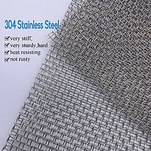 2PACK 304 Pretty Sturdy 12” X 24”(310mm X 610mm), 5 Mesh Wire Mesh Screen, Stainless Screen, Mesh Screen Never Rust, Hard and Heat Resisting Wire Mesh Used for Many Projects by Valchoose