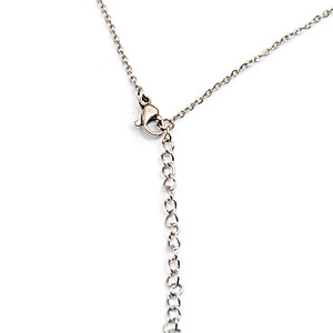 Aoloshow Stainless Steel Silver Lacey Heart Name Necklace Charm Pendant Jewelry for Mom Best Friends