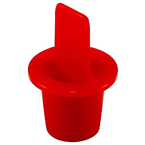 Caplugs CPT-3X CPT Series – Plastic Center Pull-Tab Tapered Plug, 100 Pack, Red LD-PE, Cap OD 0.59" x Plug ID 0.459" Hole Protection, Leak Prevention, Masking, Painting, Powder Coating (ZCPT3XQ1)