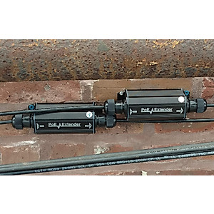 PoE Extender Gigabit Ethernet Waterproof Outdoor PoE Extender, Single Port Signal Extender Compatible Standard 802.3af/at, 1 Port Booster Bridge Repeater High Speed Broadband 100 Mbps