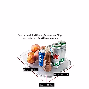 SmileXBag: Lazy Susans Organizer Oval Turntable Rack for Cabinet, Pantry Organizer, Kitchen Organizer, Fridge Organizer, Bathroom Tray, Makeup Vanity Countertop, Under Sink Organizing, Spice Rack