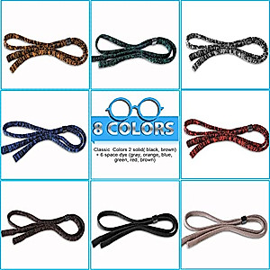 YGDZ Glasses Strap, 8pcs Sunglass Strap Eye Glasses String Strap Adjustable Sports Eyeglasses Lanyard Neck Holders Eyewear Retainer for Men Women