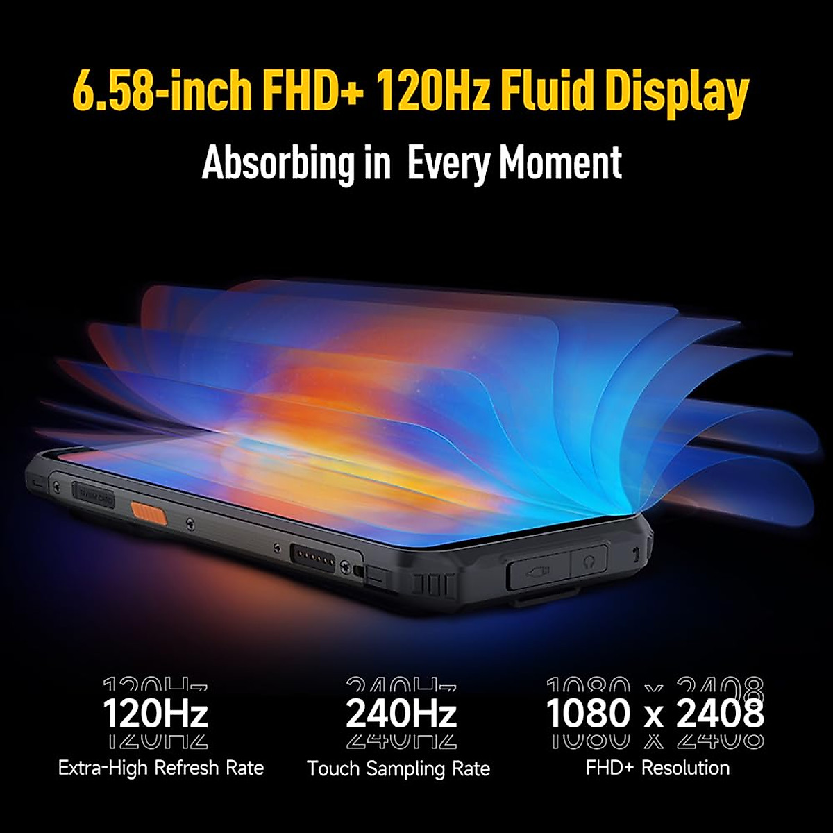 Ulefone Armor 21 Android 13 Rugged Smartphone Unlocked, MTK Helio G99 16GB+256GB Cell Phone, 3.5W Big Speaker, 64MP+24MP Night Vision Camera, 6.58"FHD+, 9600mAh, Dual SIM 4G Rugged Phone, NFC GPS OTG