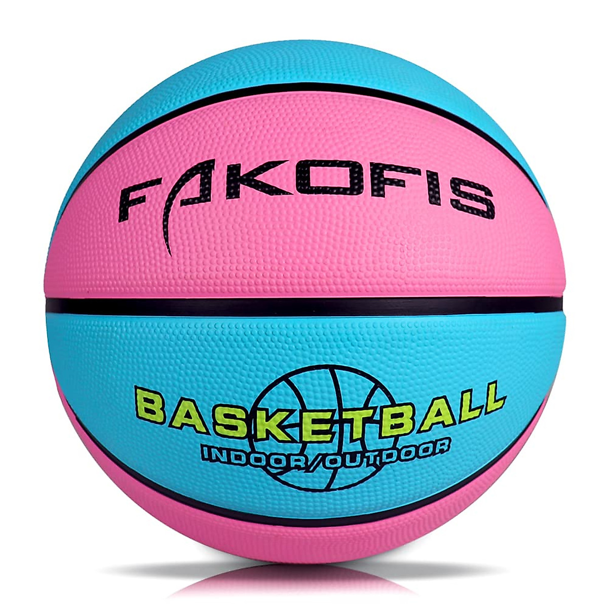 FAKOFIS Kids Basketball Size 5(27.5"),Rubber Basketballs for Youth(Boys & Girls) Play Games Indoor Backyard,Outdoor Park,Beach & Pool