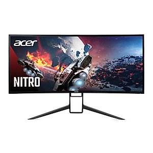 Acer Nitro XR343CK Pbmiipphuzx 34" UltraWide QHD 3440x1440 1900R Curved Gaming Monitor | AMD FreeSync Premium | 180Hz | DisplayHDR400 | DCI-P3 98% | 1 x USB 3.1 Type-C, 2 x Display Port & 2 x HDMI 2.0