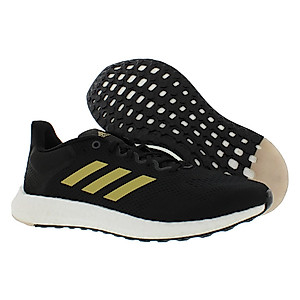 adidas Women's Pureboost 21 Running Shoe, Black/Gold Metallic/Grey, 10