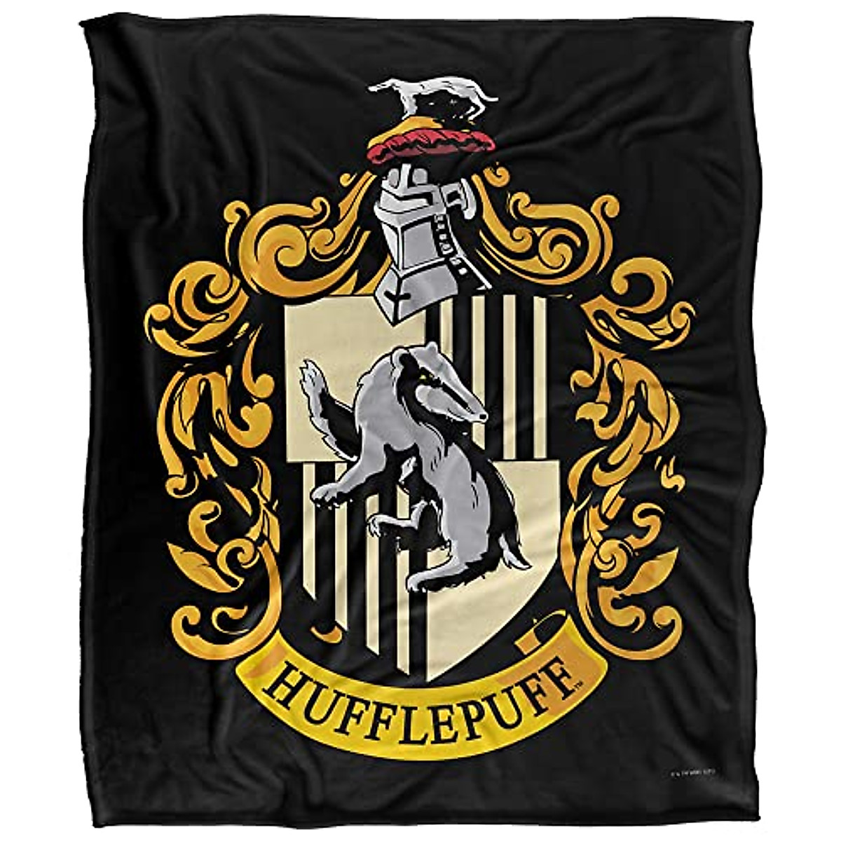 Harry Potter Hufflepuff Crest Officially Licensed Silky Touch Super Soft Throw Blanket 50" x 60"