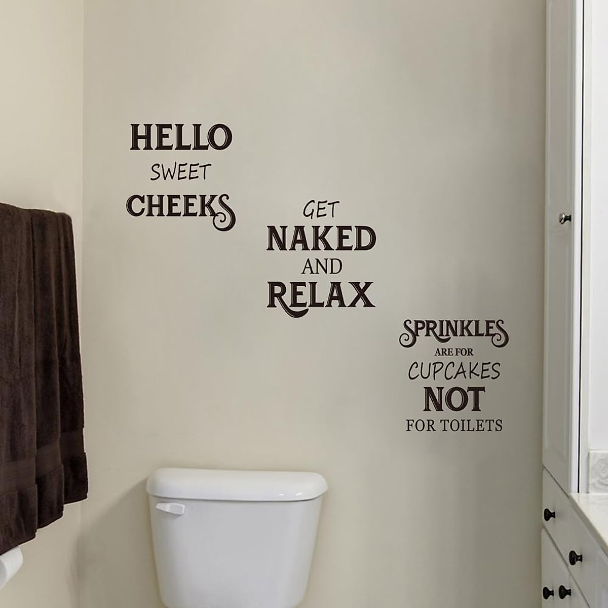 Funny Vintage Bathroom Wall Decor Sign Stickers