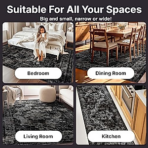 Well Woven Patras Black Vintage Oriental Medallion Area Rug 8x10 (7'10" x 9'10")