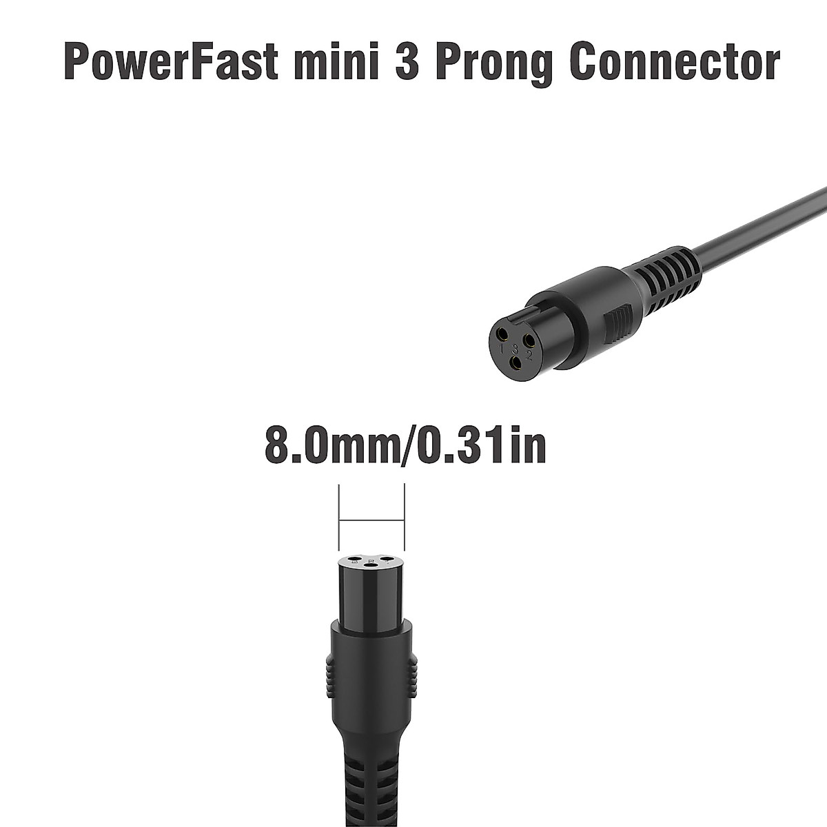 Toeaot 42V 2A Power Adapter with 3-Prong Inline Connector for 36V Pocket Mod,Dirt Quad,and Sports Mod Power Supply Adapter