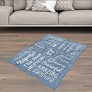 ZHSHWAT Sympathy Gifts, Mothers Day Birthday Gift for Friend, Inspirational &Compassion You are Awesome Throw Blankets Gifts for Men Sister Mom Grandma 50X 60(Blue)