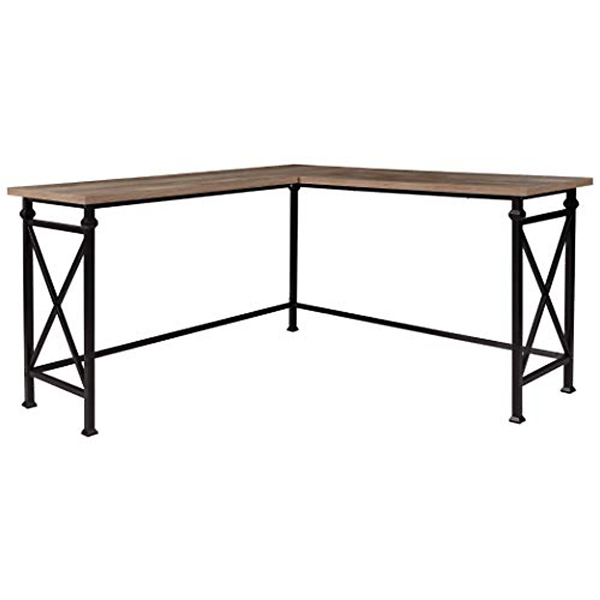 Signature Design by Ashley Jaeparli Modern Farmhouse Home Office L Shaped Desk, Brown