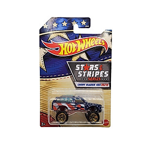 Hot Wheels American Stars and Stripes Bundle of 8 Diecast Vehicles in Red White and Blue