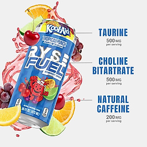 RYSE Up Supplements RYSE Fuel Sugar Free Energy Drink | Vegan Friendly, Gluten Free | 0-5 Calories | 200mg Natural Caffeine | 12 Pack (Variety Pack)