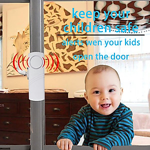 2 Pack Window Door Alarm, Door Sensor Alarm for Kids Safety, Alarm System for Home Security with No Batteries for Pool, Garage, Apartment, Dorm, RV and Office