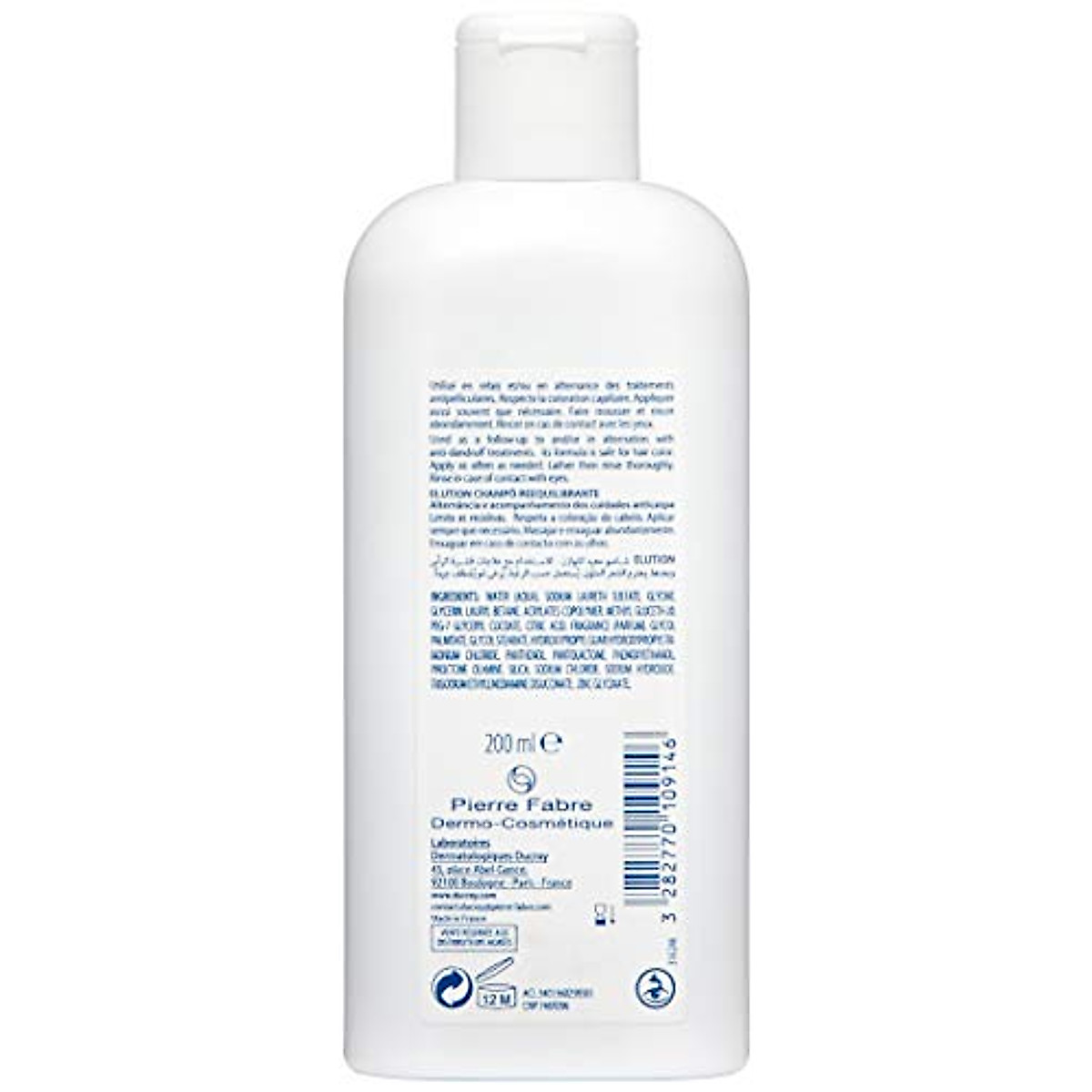 Ducray Elution Rebalancing Shampoo, 6.7 Fl Oz