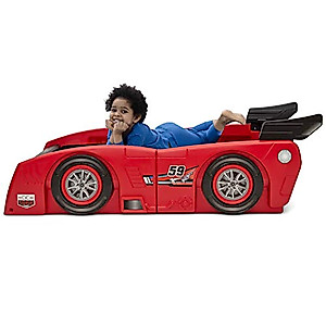 Delta Children Grand Prix Race Car Toddler-to-Twin Bed, Red