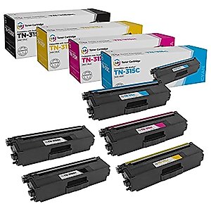 LD Products Compatible Toner Cartridge Replacement for Brother TN315 High Yield (2 Black, 1 Cyan, 1 Magenta, 1 Yellow, 5-Pack)