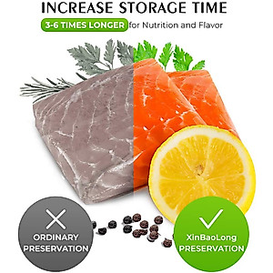 Vacuum Sealer Bags for Food，Food Saver Bags Rolls,11"x50'Rolls 2 Pack,Commercial Grade, Heavy Duty, BPA Free,Great for Vac Storage