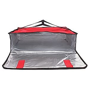 Trail maker Pizza Carrier Insulated Bags Large for Deliveries, Insulated Pizza Carrier Delivery Bag 20x20 Food Bag for Personal and Professional Use (Red)