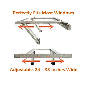 Air Conditioner Bracket,Air Conditioner Support Bracket,No Drilling and No Tools Required, Heavy Duty Steel Construction Holds Up to 200 lbs, with Installation Instruction Manual