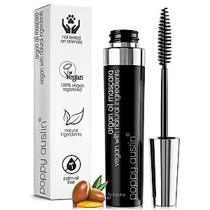 Poppy Austin Mascara 9g - Lash Mascara - Organic Mascara, Paraben-Free, Vegan Mascara, Cruelty-Free Mascara - Hypoallergenic Mascara Lengthening & Volumizing with Argan Oil, Natural Mascara (Black)