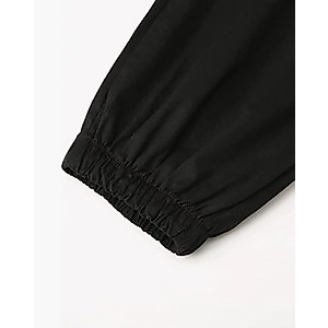 GM MGBOYGYM Mens Fashion Joggers Sports Pants - Cotton Cargo Pants Sweatpants Trousers Mens Long Pants Black-M