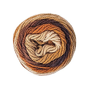 Bulk Buy: Red Heart Super Saver (2-Pack) (Latte Stripes, 5 oz Each Skein)