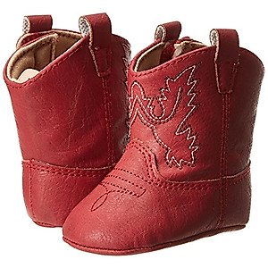 Baby Deer Baby Girls Infant Soft Sole Western Boot, Red, 0