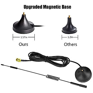 CORONIR SMA Antenna 12DBi 4G LTE CPRS GSM 3G 2.4G WCDMA Omni Directional Antenna with Magnetic Stand Base 10ft Extension Cable for WiFi Router Mobile Broadband Outdoor Signal Booster 4g LTE Antenna