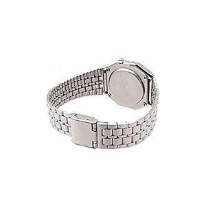 Casio Unisex Digital Watch with Stainless Steel Strap – A159WA-1D, Lcd/Grey, Bracelet