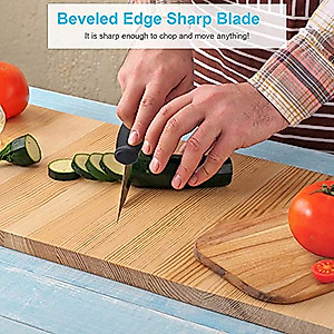 Bench Scraper, UUBAAR 1 PCS Dough Scraper Tool Kitchen Scraper, Multi-Purpose Stainless Steel Food Scraper Chopper, 6-Inch Bench Knife for Baking Cooking, Dough Cutter with Contoured Grip