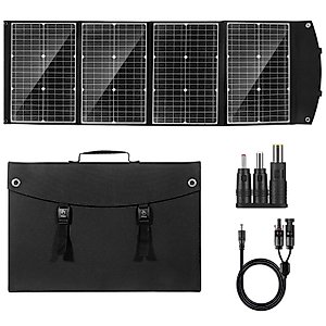 PROGENY 120 Watt Portable Solar Panel for Solar Generator and USB Devices, Waterproof Foldable Solar Panel for Jackery Explorer/Flashfish/BALDR/Goal Zero/Anker Power Stations