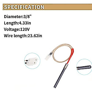 cicee Replacement Hot Rod Igniter for Pit Boss Pellet Grill and Smoker,Fit for Camp Chef Wood Pellet Grill,for Traeger Wood Pellet Grill, for Pit Boss 700 700FB 70112 820 820D 820Pro