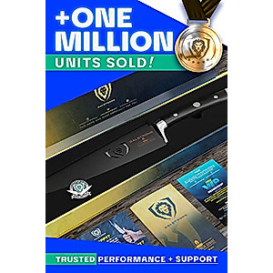 DALSTRONG Chef Knife - 8 inch Blade - Gladiator Series ELITE - Forged HC German Steel Chef's Knife - Razor Sharp Kitchen Knife - Professional Full Tang Knife - Black G10 Handle - Sheath -NSF Certified