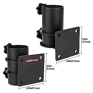 wihxd 2 Pcs Patio Umbrella Holder, Adjustable Deck Umbrella Mount, Heavy Duty Patio Umbrella Stand, Outdoor Umbrella Clamp Bracket for Deck Railing, Balcony, Courtyard, Fences (Max OD 2.2'')