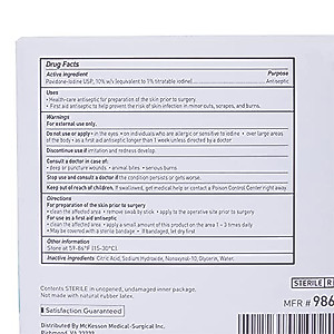 McKesson Povidone-Iodine Impregnated Swab Stick, Sterile - 4 in, 50 Sticks, 1 Pack